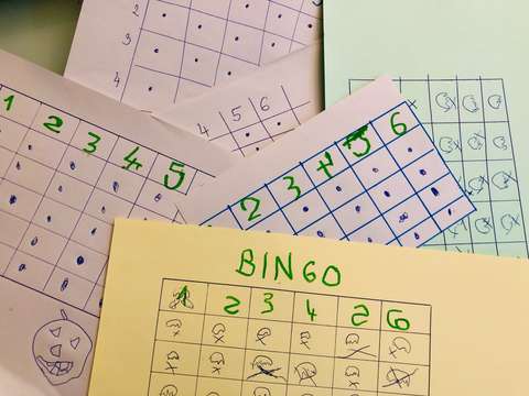 Learning and Playing with Numbers - Dice Bingo